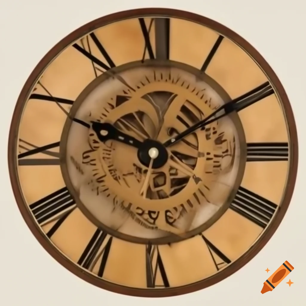 Decorative circular design for wall clock face available on Etsy on Craiyon