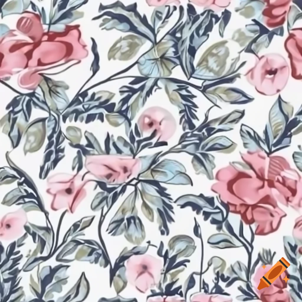 Seamless floral pattern design inspired by Dior on Craiyon