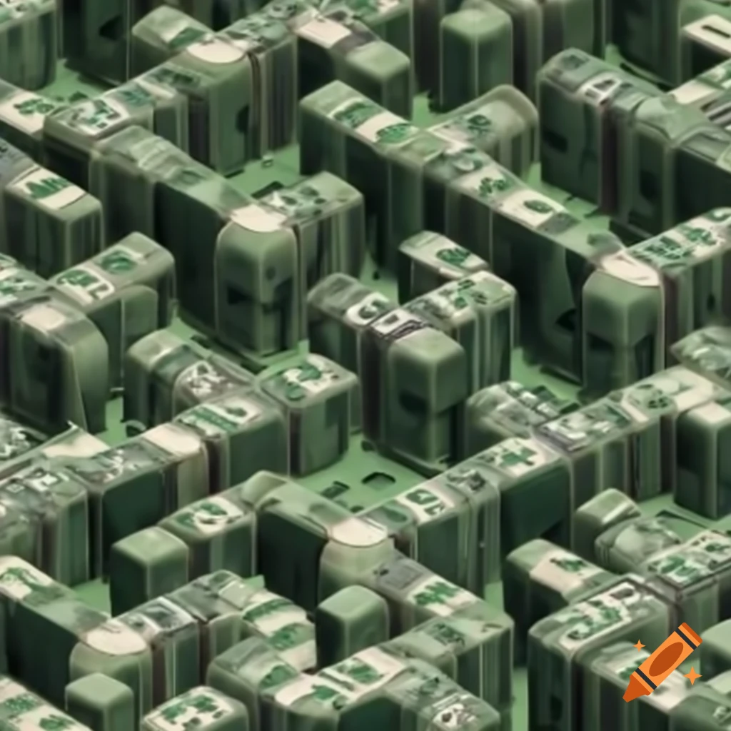 Abstract representation of money and financial complexity on Craiyon