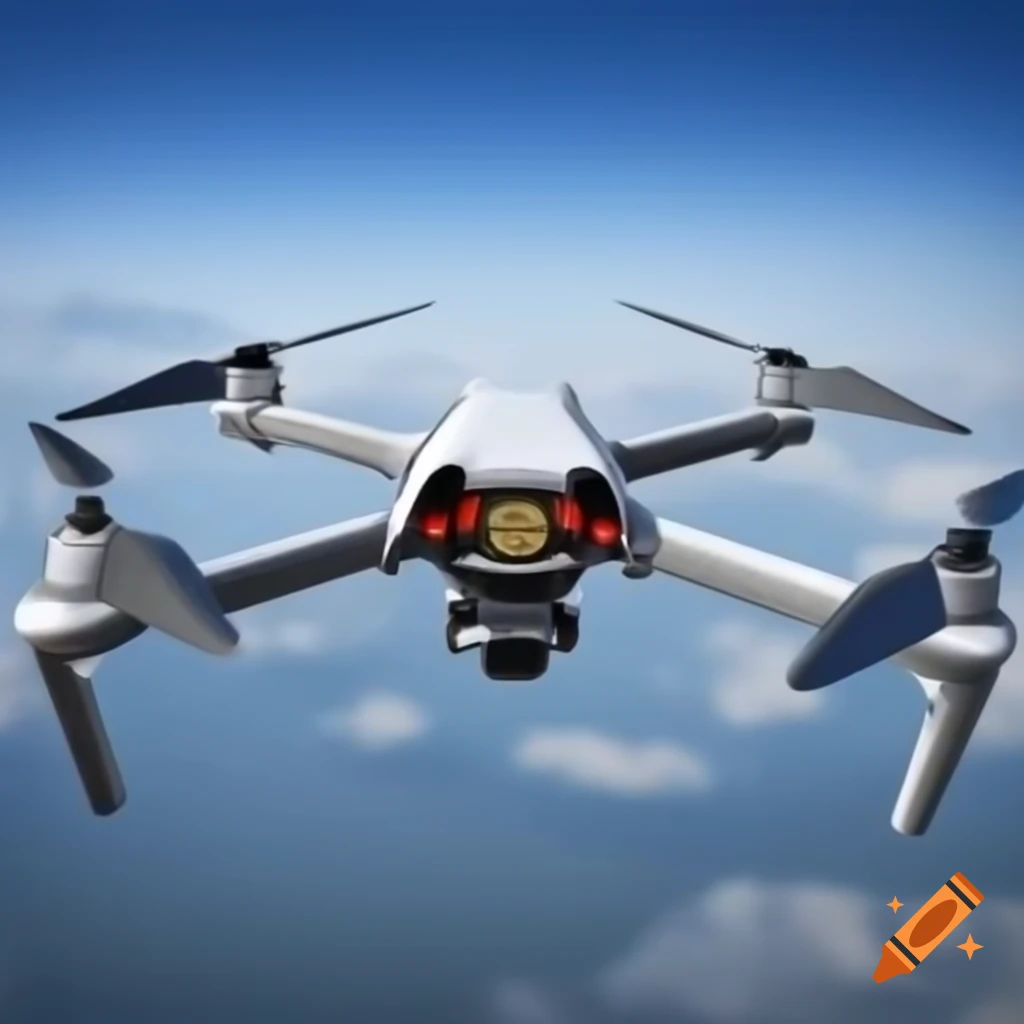 Realistic 4k drone design featuring digital message display on Craiyon