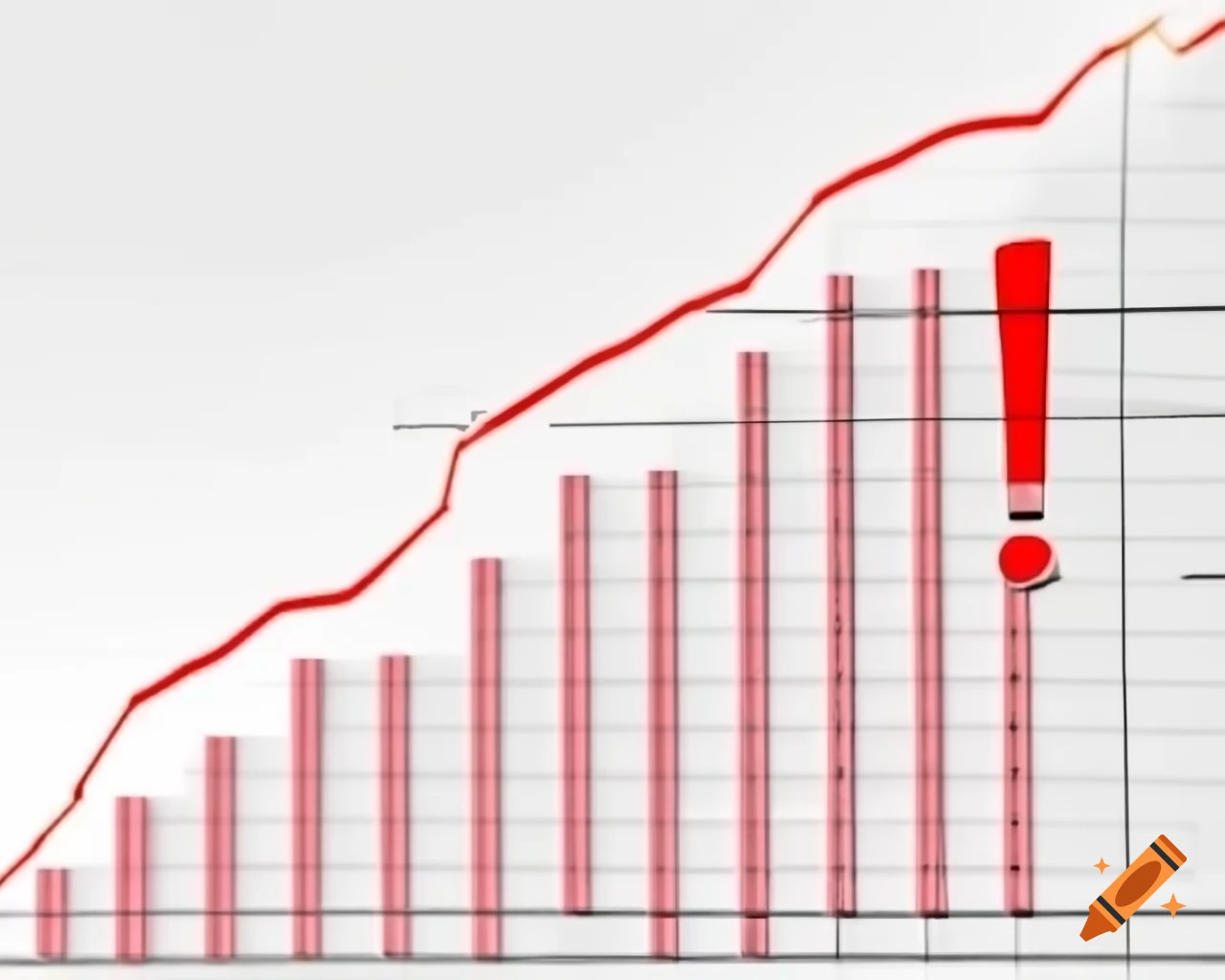 Stat chart rapidly increasing with exclamation mark and Roblox logo on ...