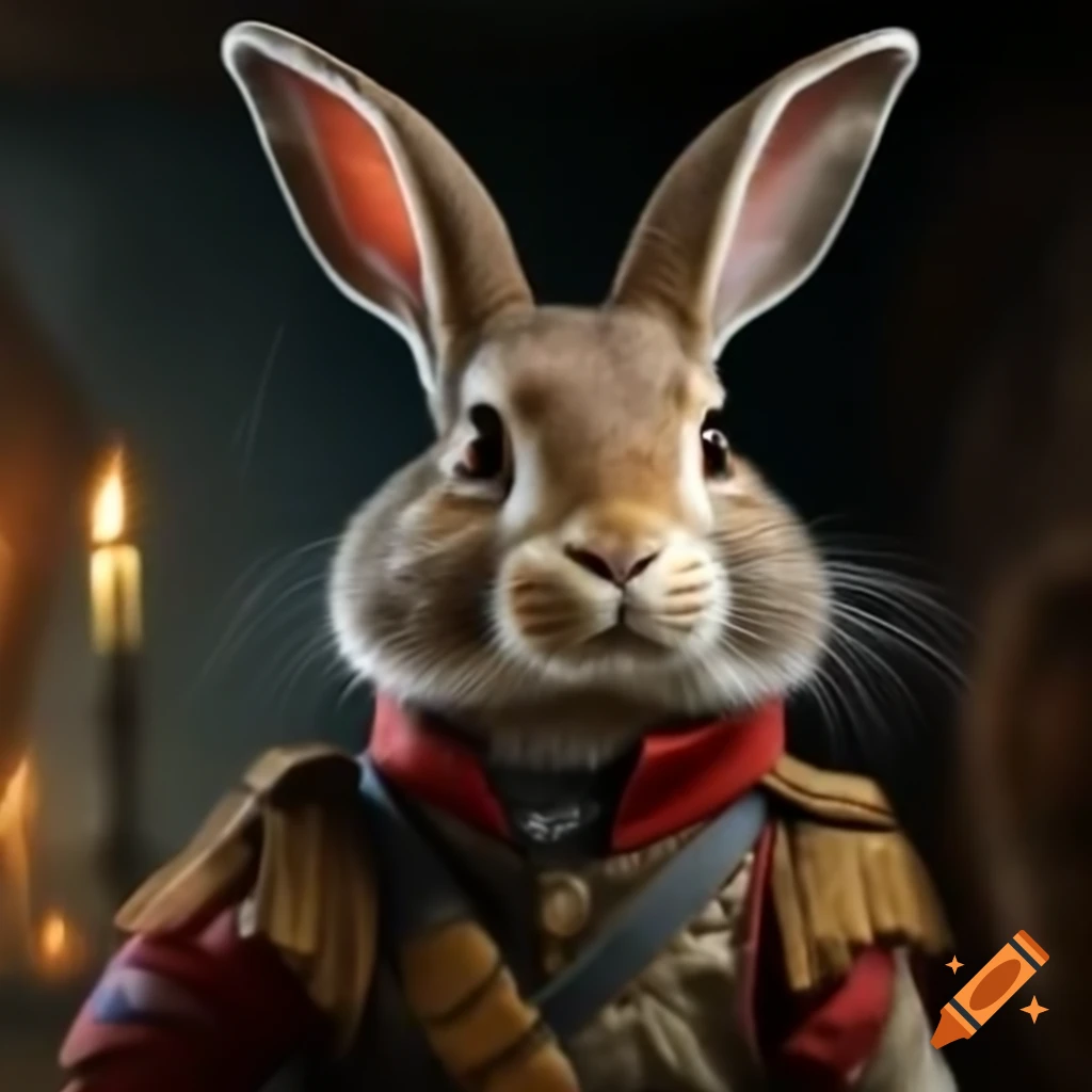 Strong captain with rabbit features on Craiyon