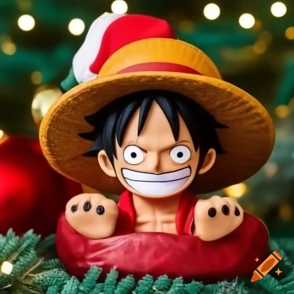 Christmas hat inspired by luffy from one piece on Craiyon