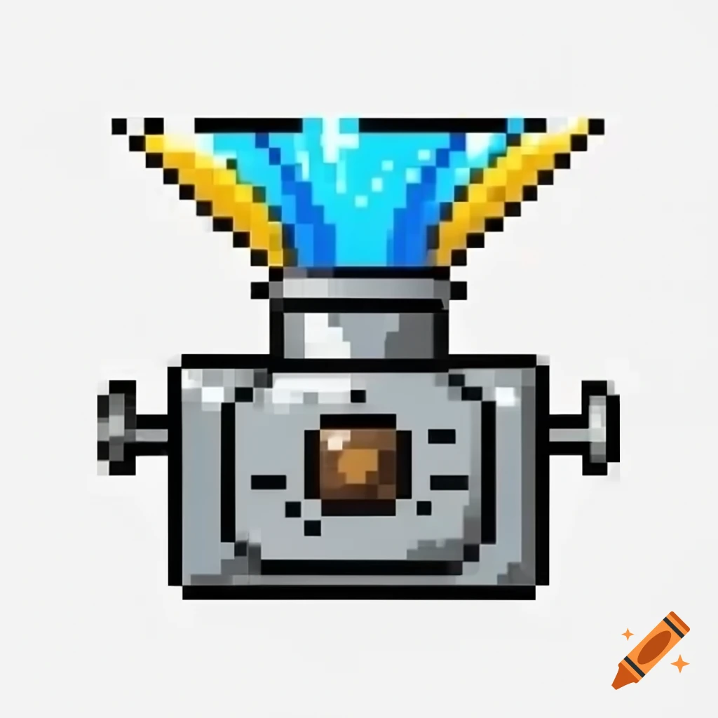 32x32 pixelated steampunk electronic component design on Craiyon