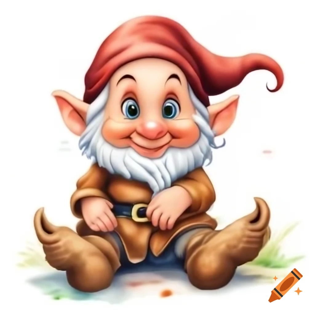 Small dwarf character in a whimsical setting on Craiyon