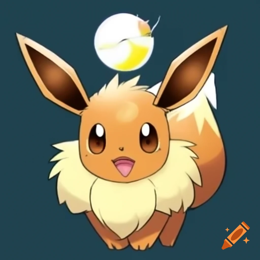 Eevee pokemon with a floating eye on Craiyon