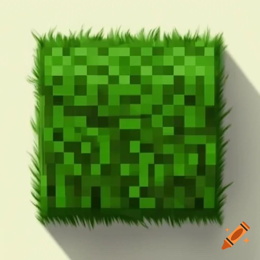 Minecraft grass top texture detail on Craiyon