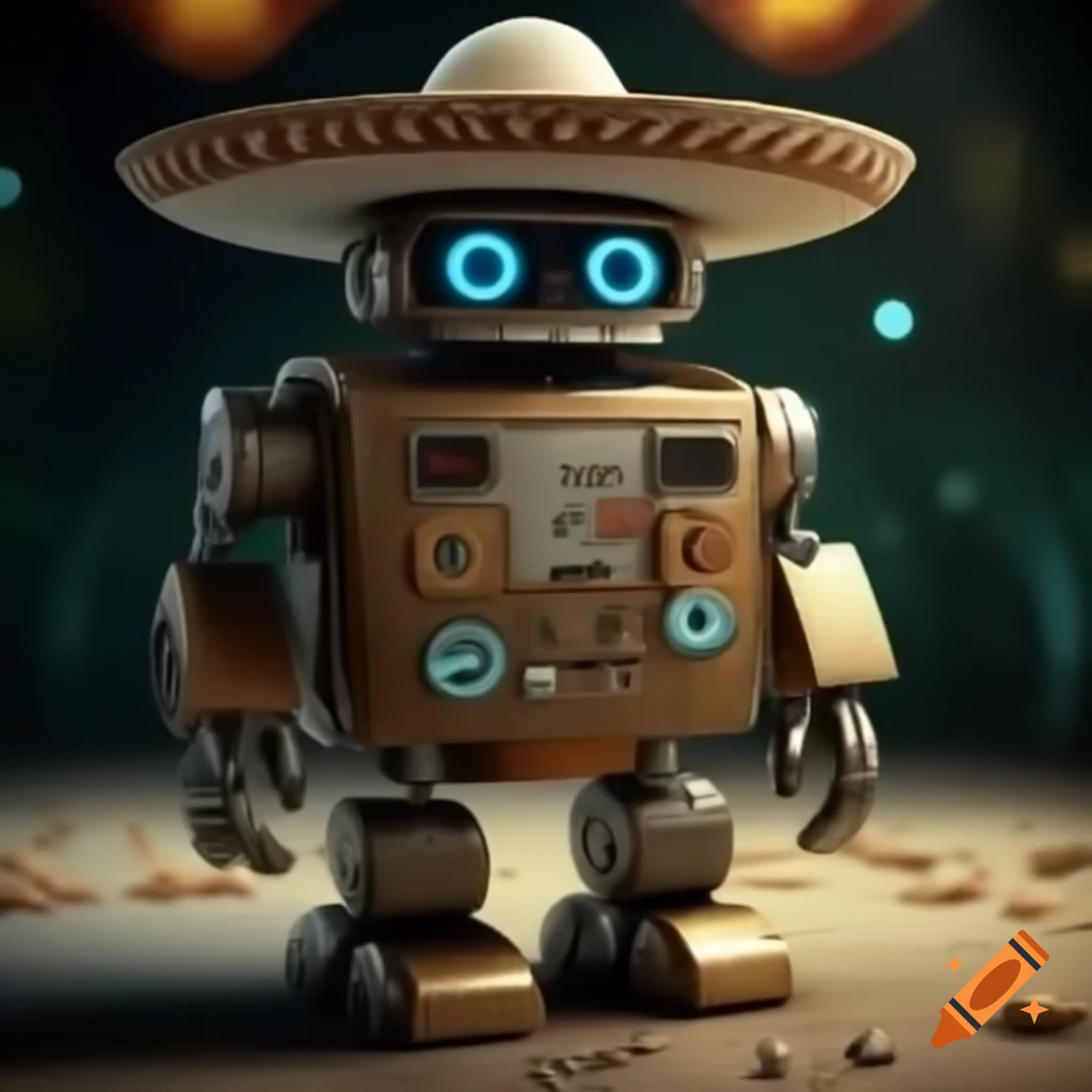 Robot dressed as mariachi musician on Craiyon