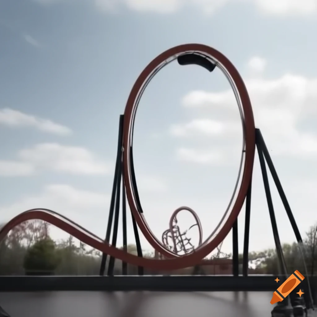 Hypermodern rollercoaster, the tallest in the Netherlands on Craiyon