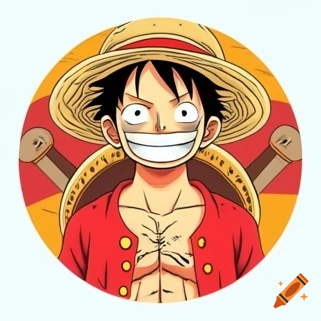 2D vector illustration of Monkey D. Luffy in post-time skip look with ...