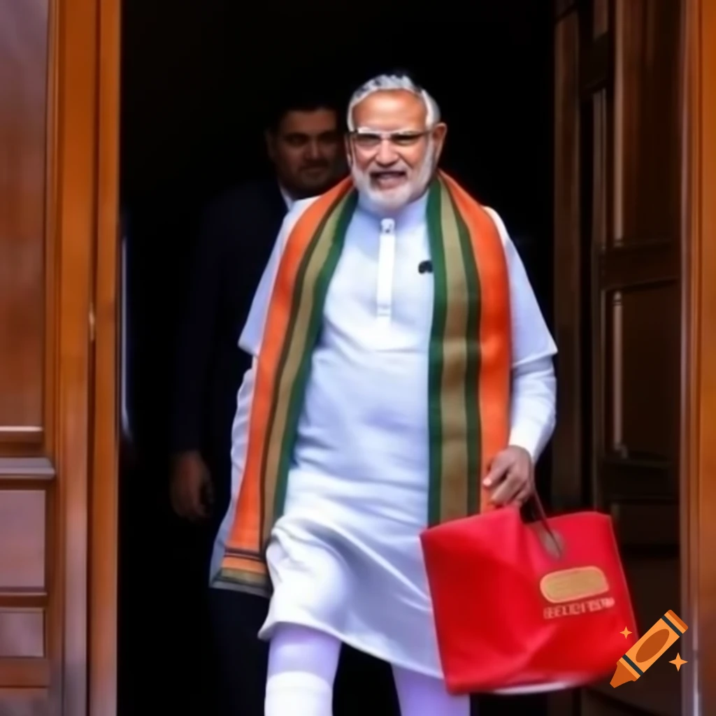 Prime Minister Narendra Modi entering Parliament with 'Manipur ...