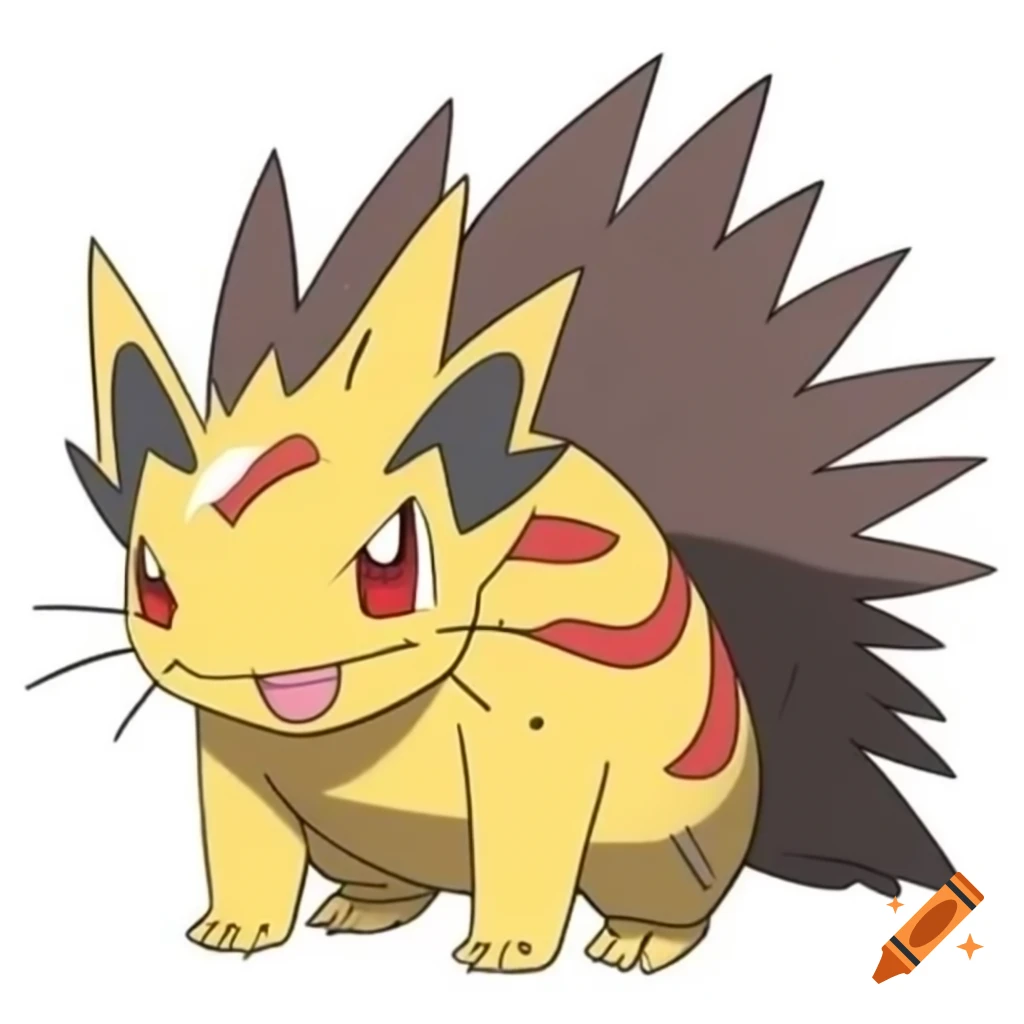 Porcupine-inspired pokémon character on Craiyon
