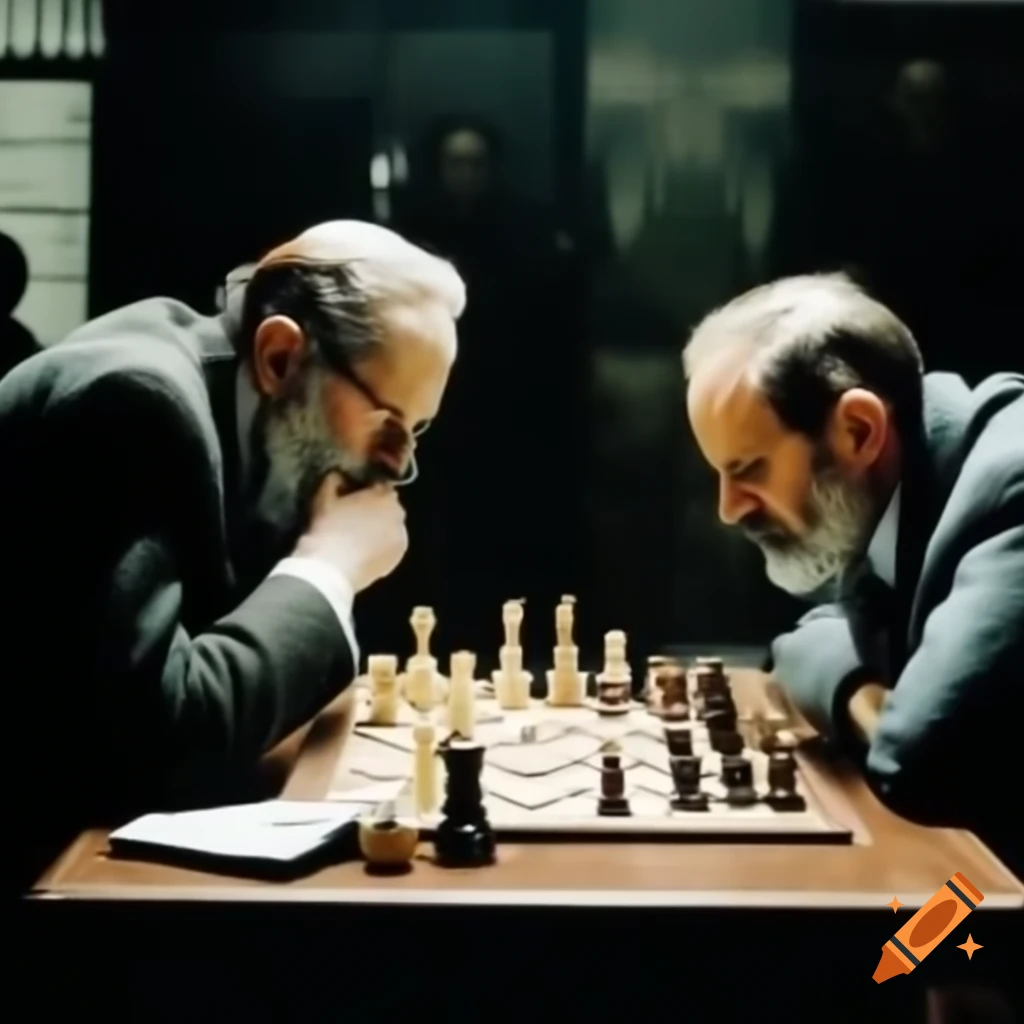 Chess game between psychologists sigmund freud and aaron beck on Craiyon