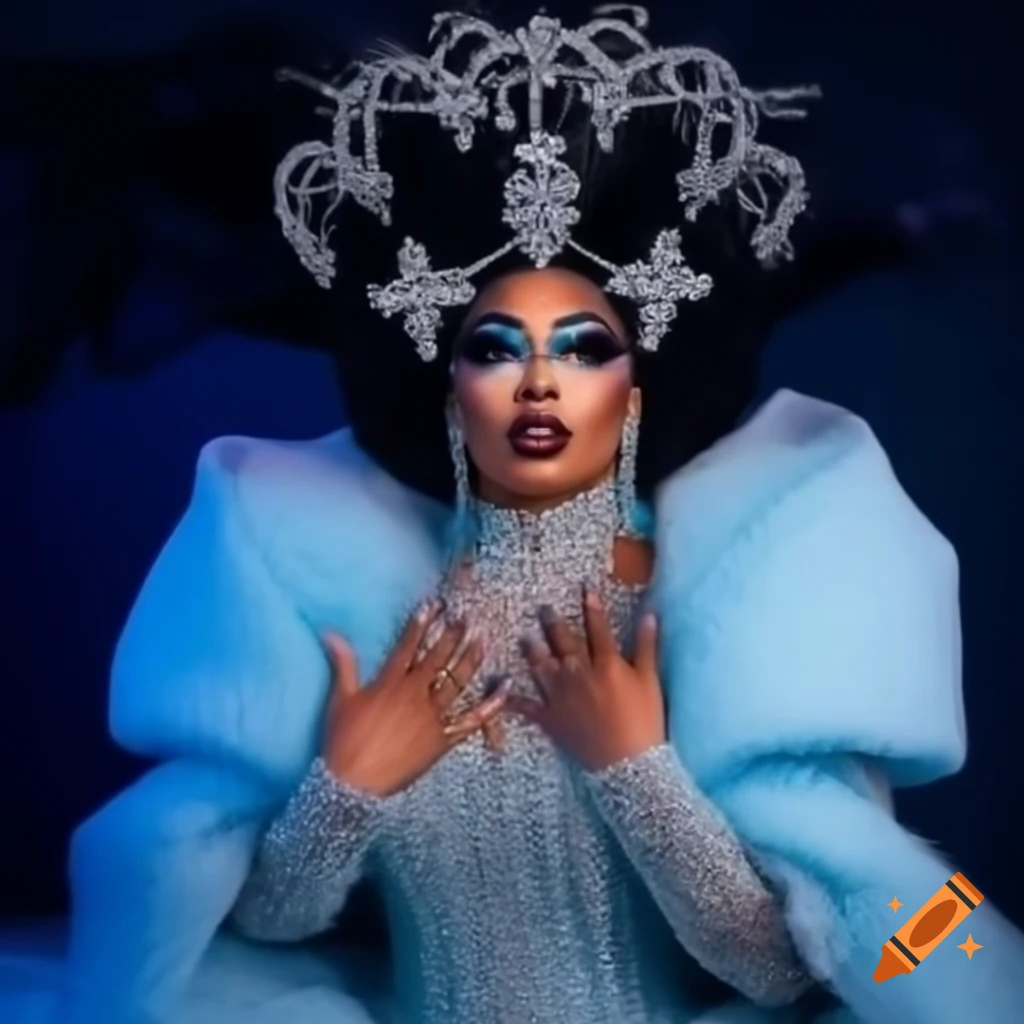 Ice queen themed drag look for Sister Dupree from RuPaul's Drag Race on ...