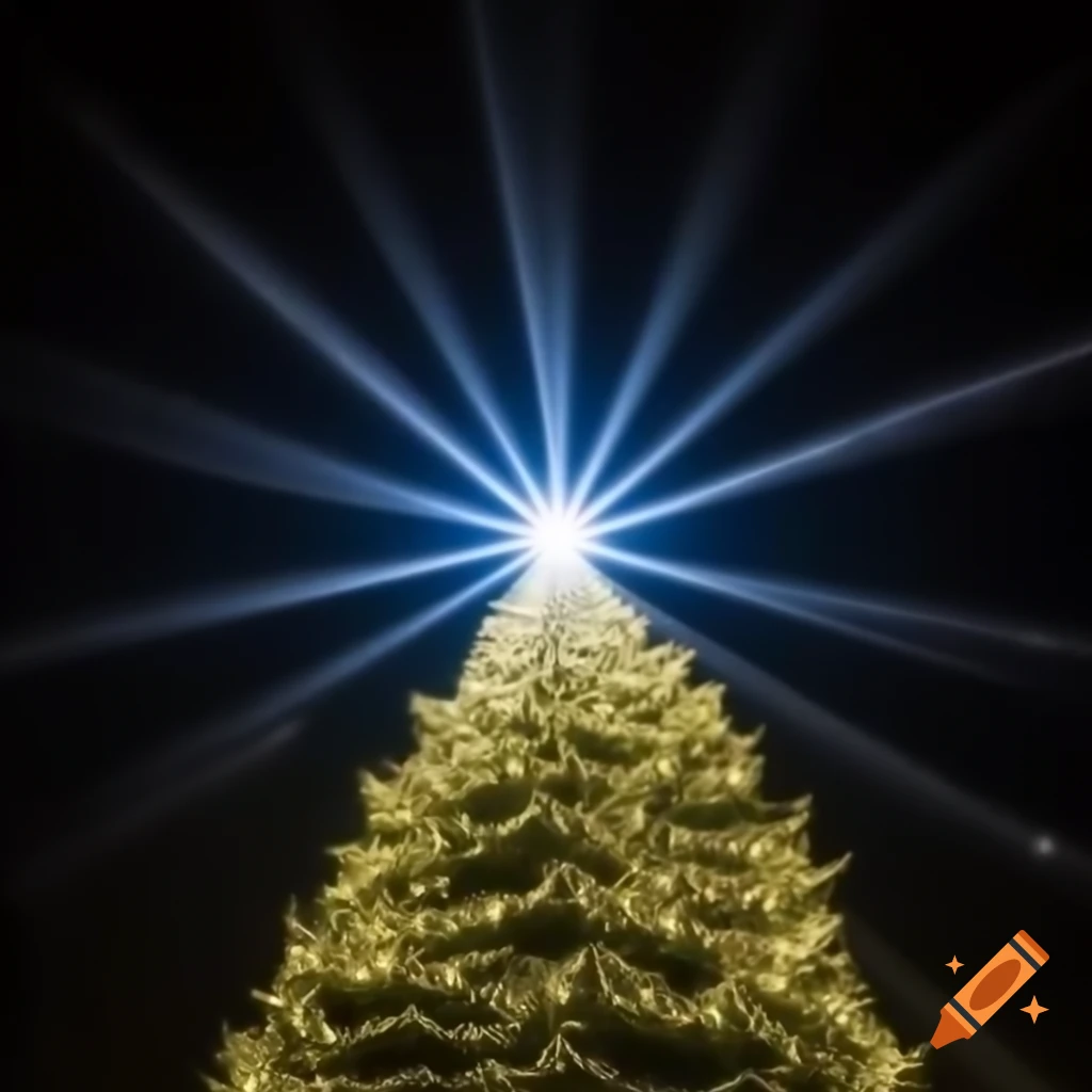 Antenna shaped like Christmas tree radiating electricity and lightning ...