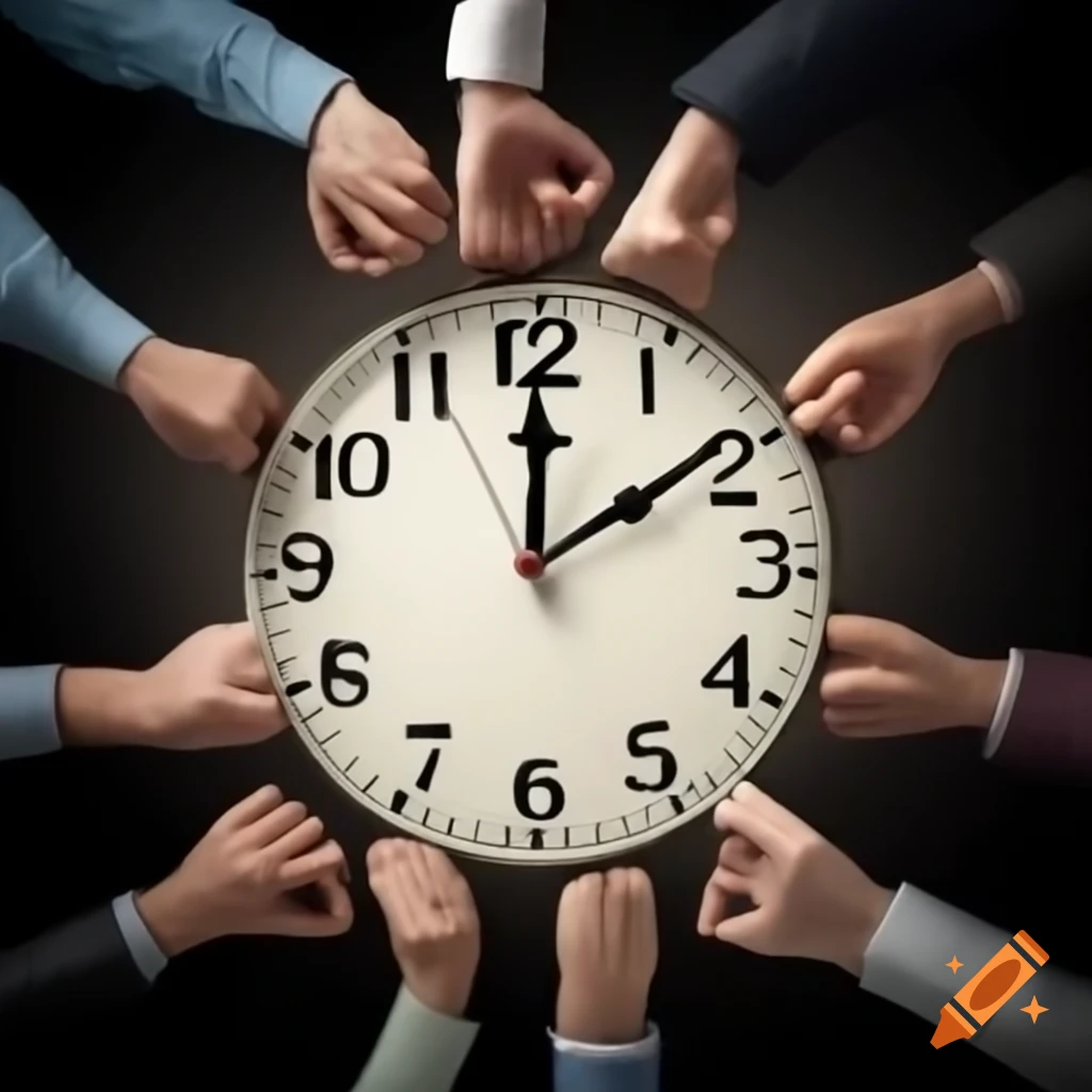 Clock ticking and falling dominos leading to next event on Craiyon