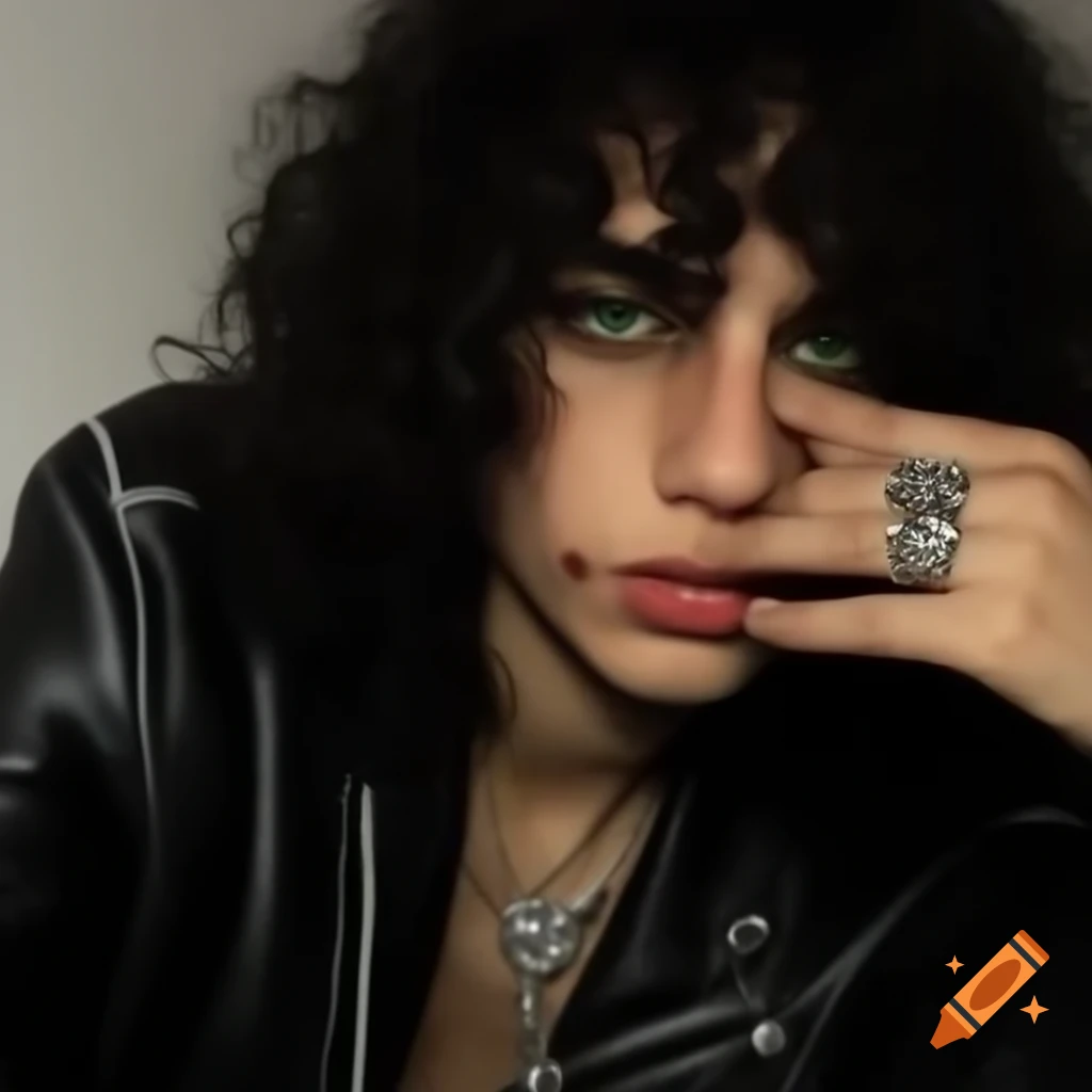 Young man with curly hair and bandage across nose, showcasing light ...