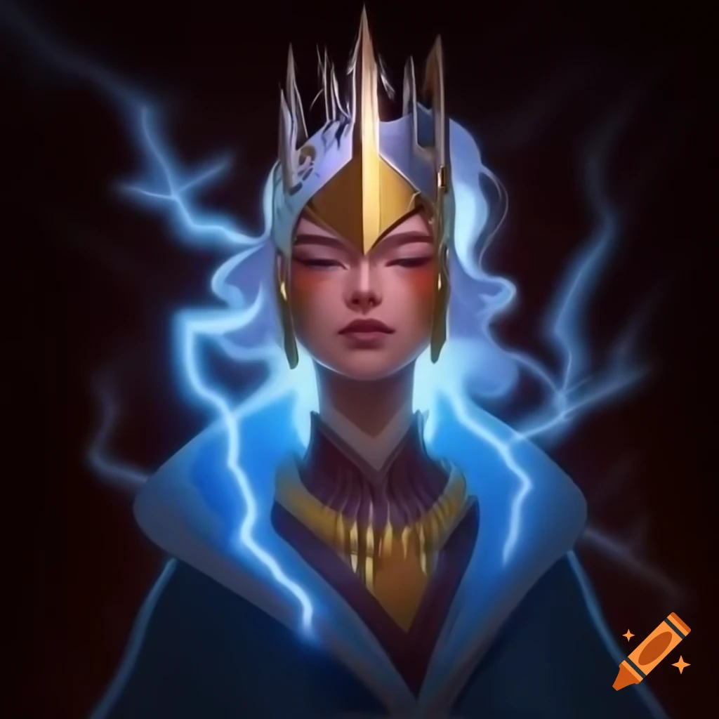 Shiny silver magic crown with lightning and fire elements, Magic: The ...