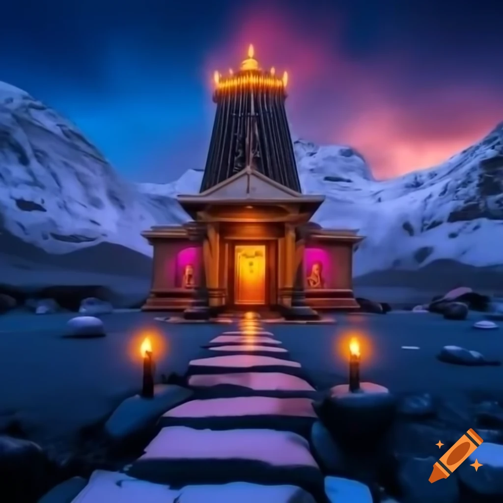 Serene mount kailash with lord shiva's abode under twilight sky on Craiyon