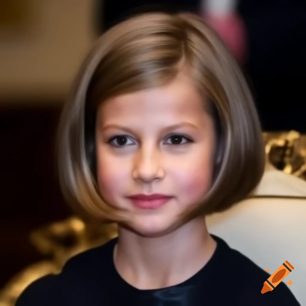 Princess Leonor showcasing a sophisticated short bob hairstyle ...