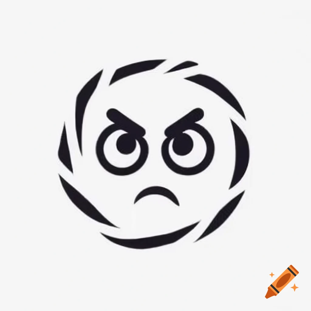 Abstract symbol representing the emotion of anger on Craiyon