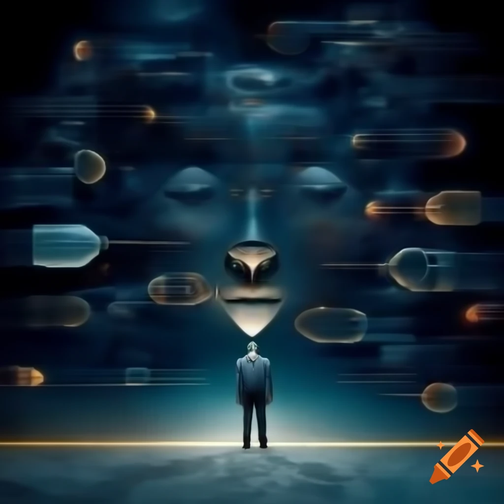 Surreal depiction of post-structuralist concept of deterritorialization ...