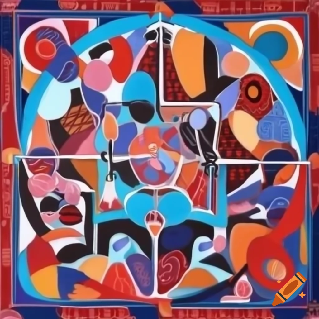 Abstract acrylic painting depicting themes of depression with Nagaland ...