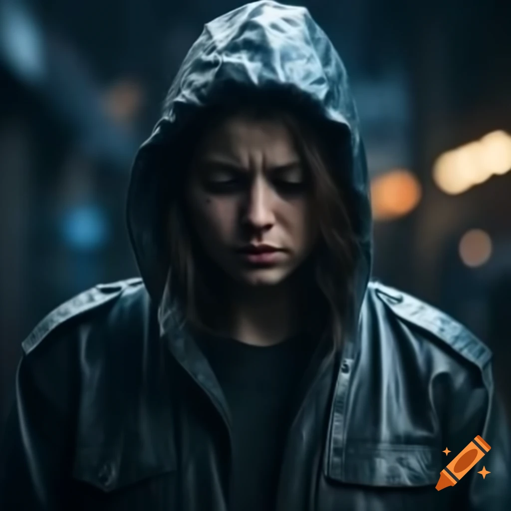 Photo realistic depiction of sad and depressing rain at night on Craiyon