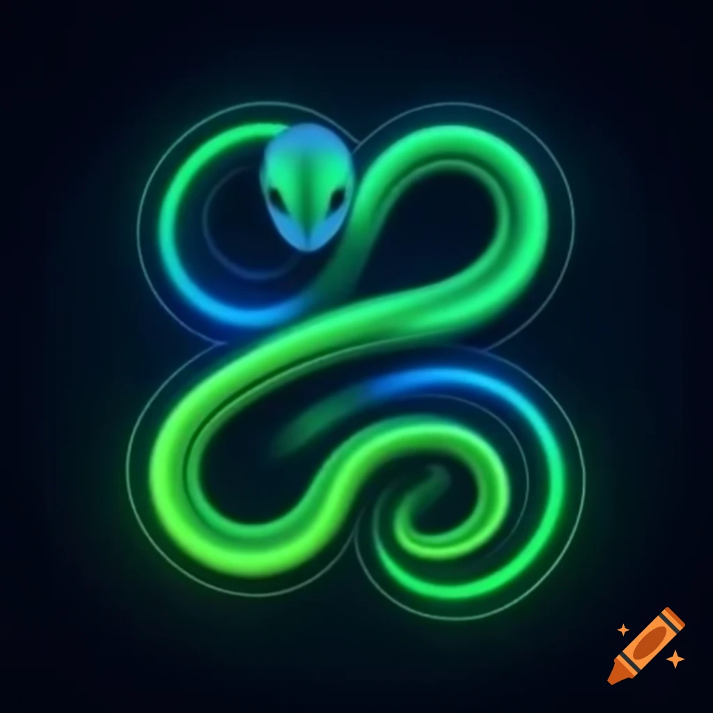 Modern digital illustration of stylized snake representing Python coiling around a code screen ...