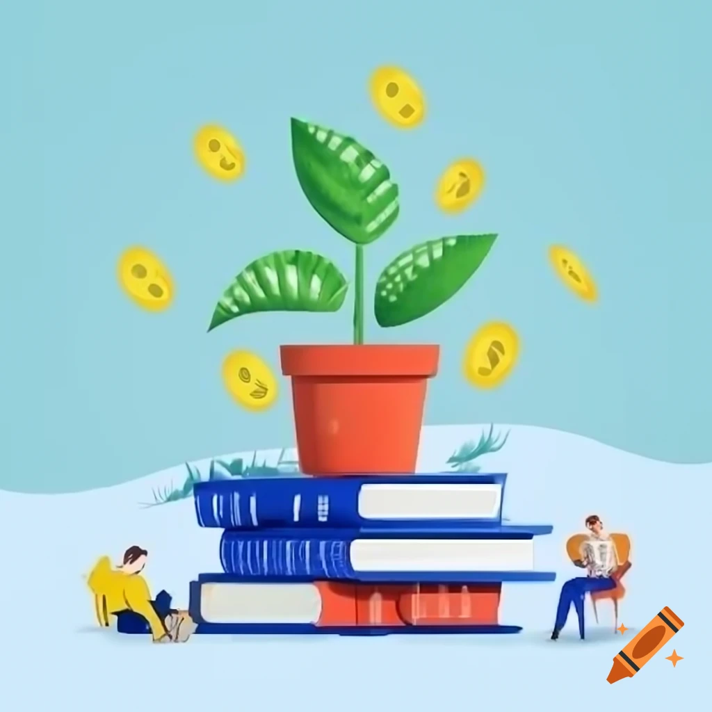 Visual representation of passive income with money growing from ...