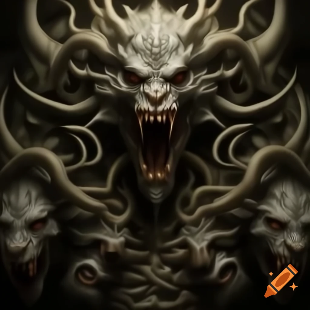 Demon transforming into majestic creature with realistic detail on Craiyon