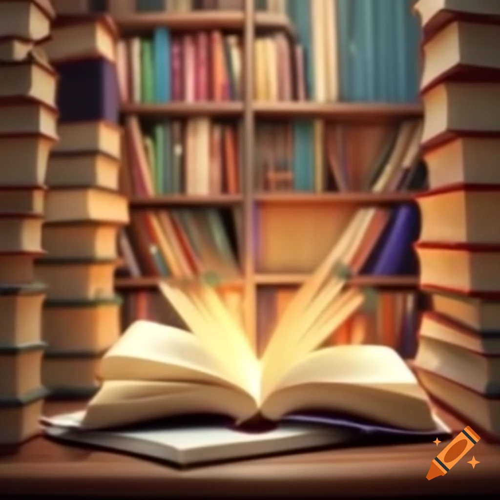 Book on a surface on Craiyon