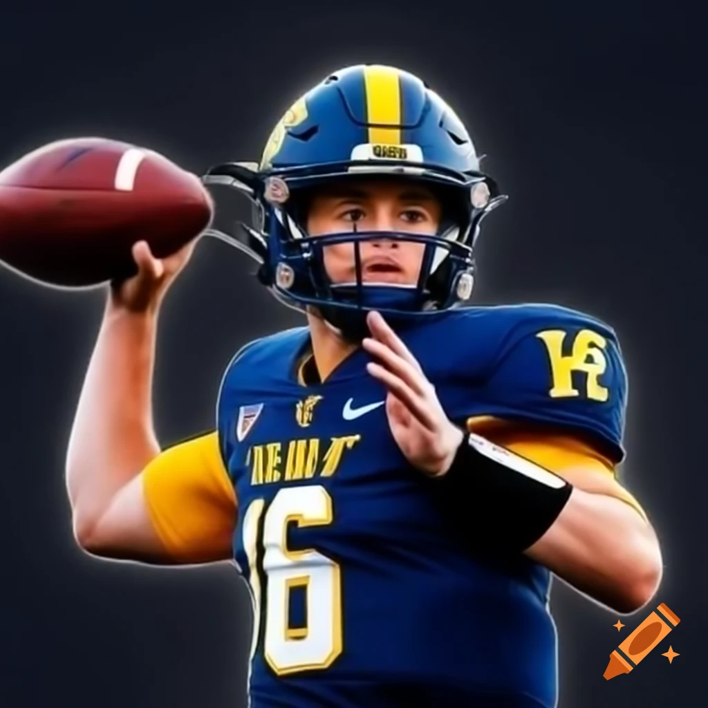Donald Trump in West Virginia Mountaineers jersey throwing football in ...