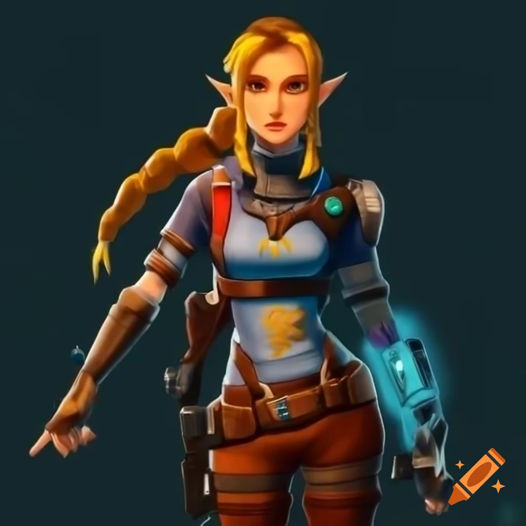 Princess zelda as a fierce warrior in borderlands 2 cel-shaded style on ...