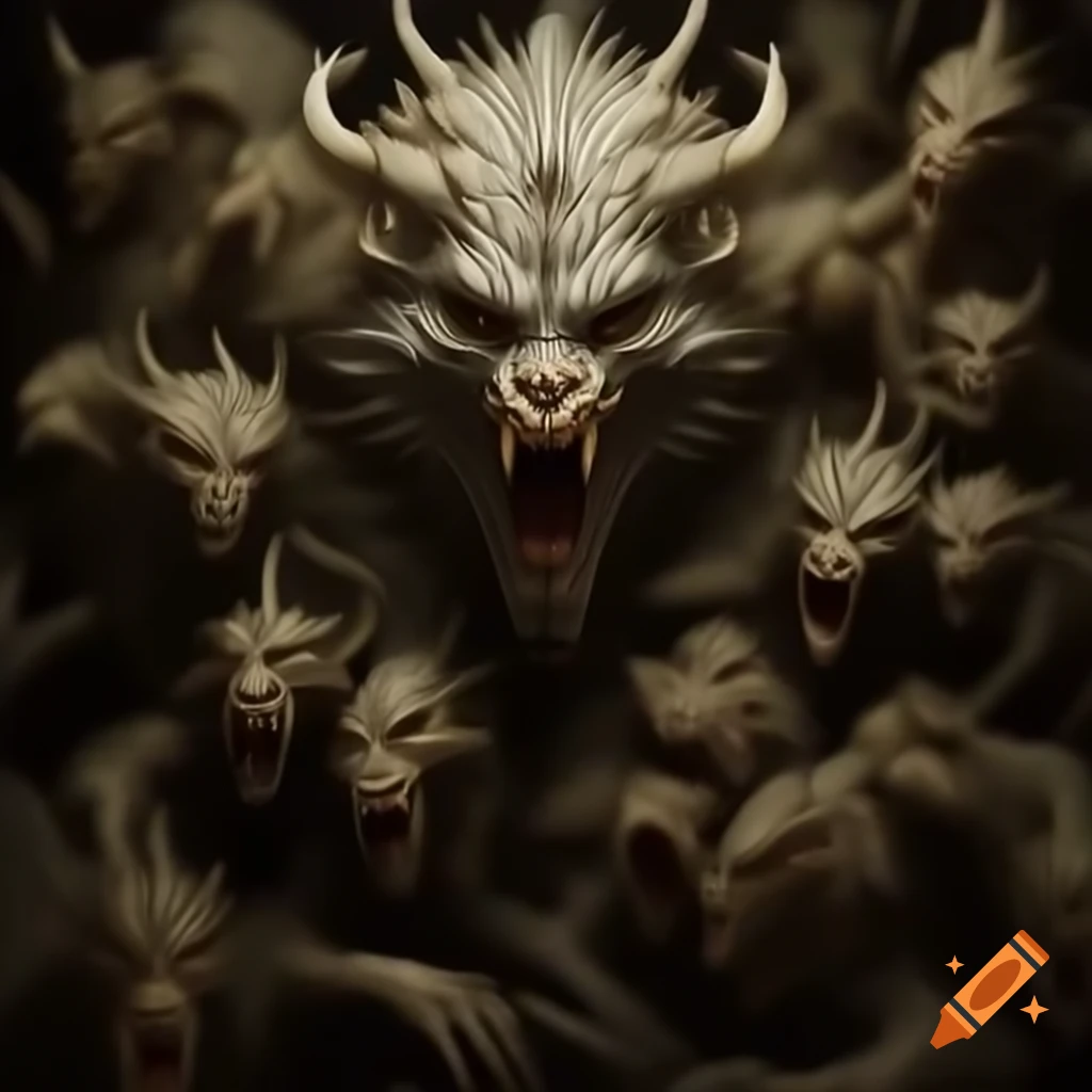 Demon transforming into majestic creature with realistic detail on Craiyon