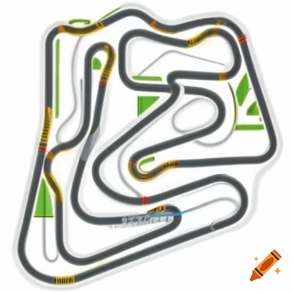 Formula 1 track layout design on Craiyon