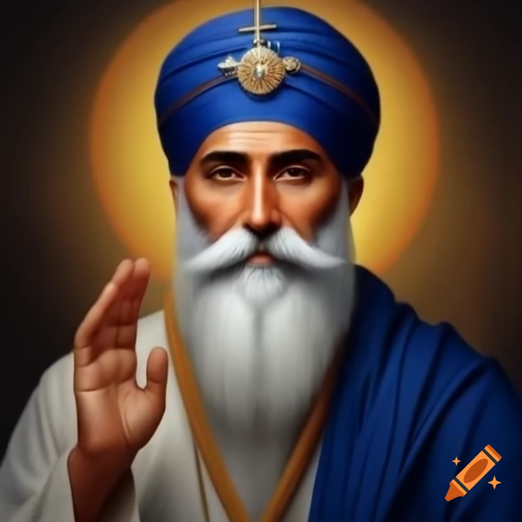 Sikh saint in traditional attire on Craiyon