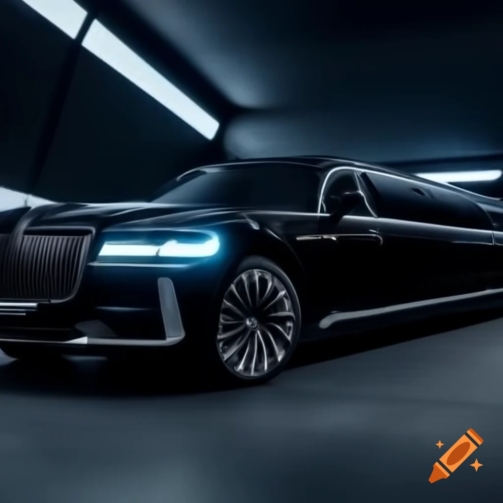 2022 luxury limousine exterior with futuristic angular design on Craiyon