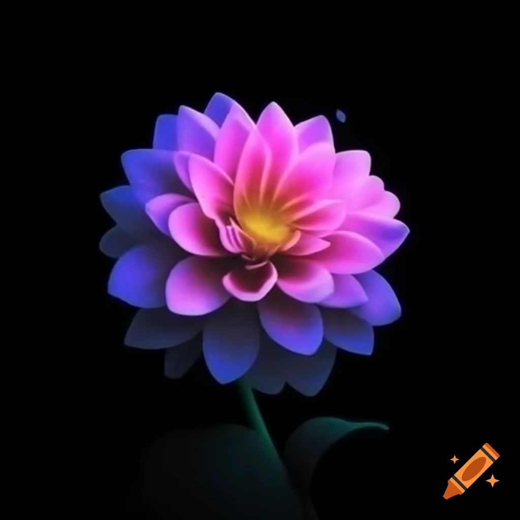 Flower with petals resembling moon phases on Craiyon