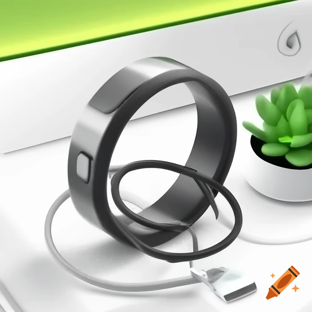 Futuristic safety gadget with wristband and smart ring design on Craiyon