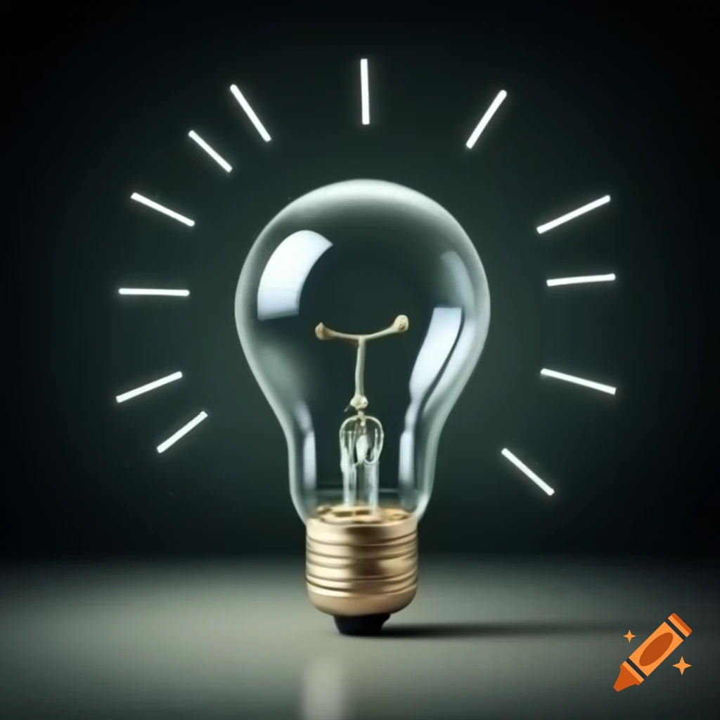 Elegant light bulb design symbolizing knowledge and understanding on ...