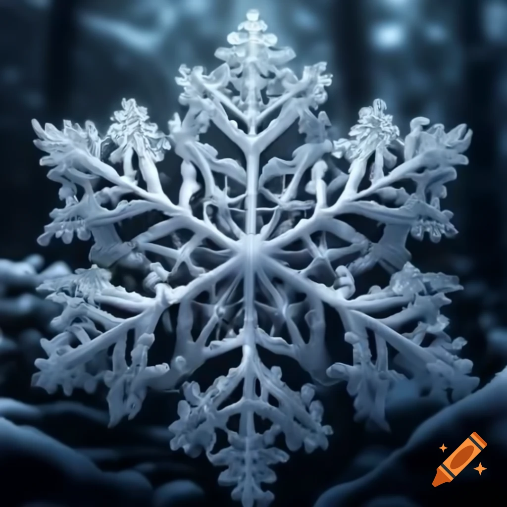 Geometric snowflakes and algebraic fractals create a stunning mathematical pattern on Craiyon