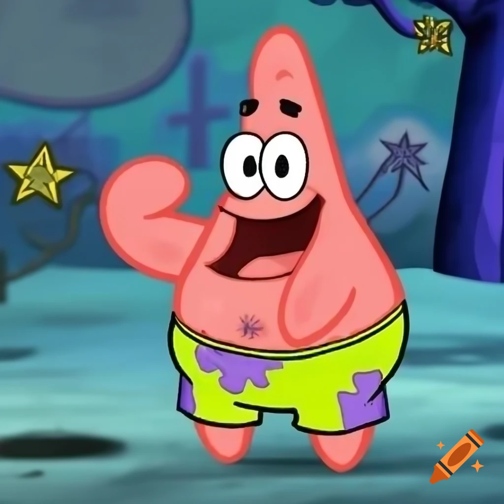 Patrick Star depicted as a business-minded character with a rugged look ...