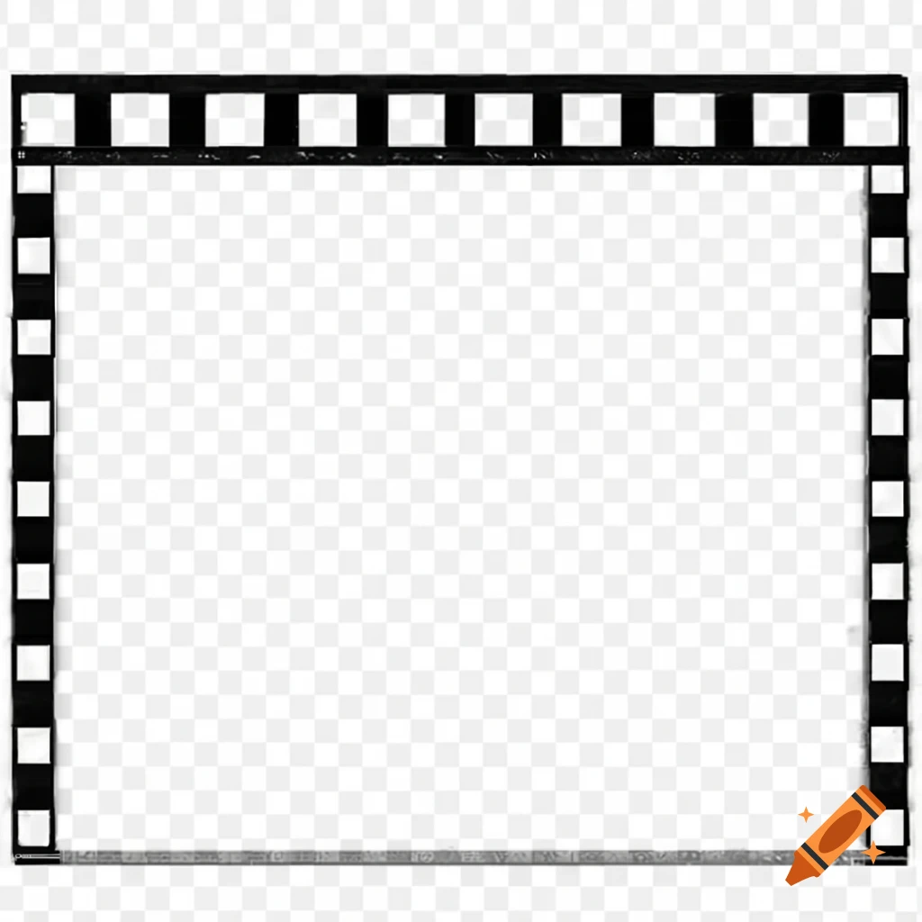 Simple cartoon film reel border design on Craiyon