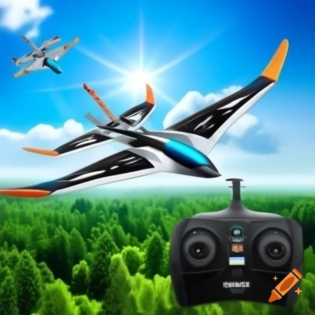 Futuristic RC plane prototype for environmental missions with double ...