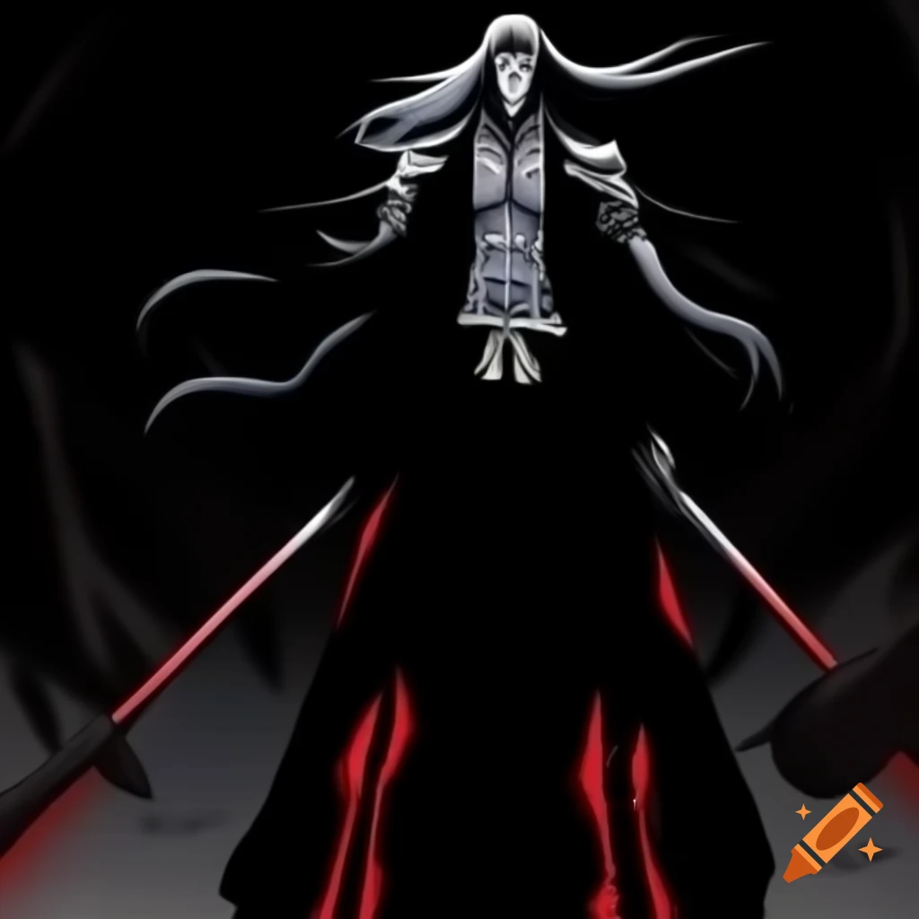 Humanoid character in dark Bankai form inspired by Bleach anime with ...