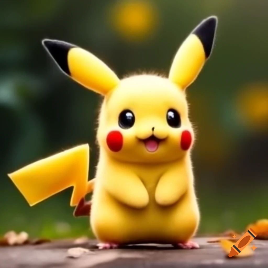 Charming hyperrealistic pikachu resembling a mouse on Craiyon