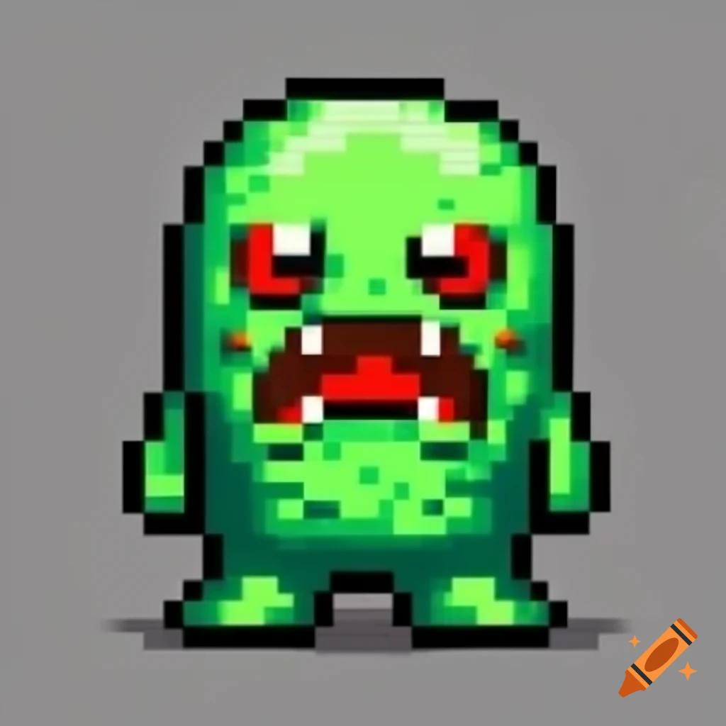 Pixelated monster design on Craiyon