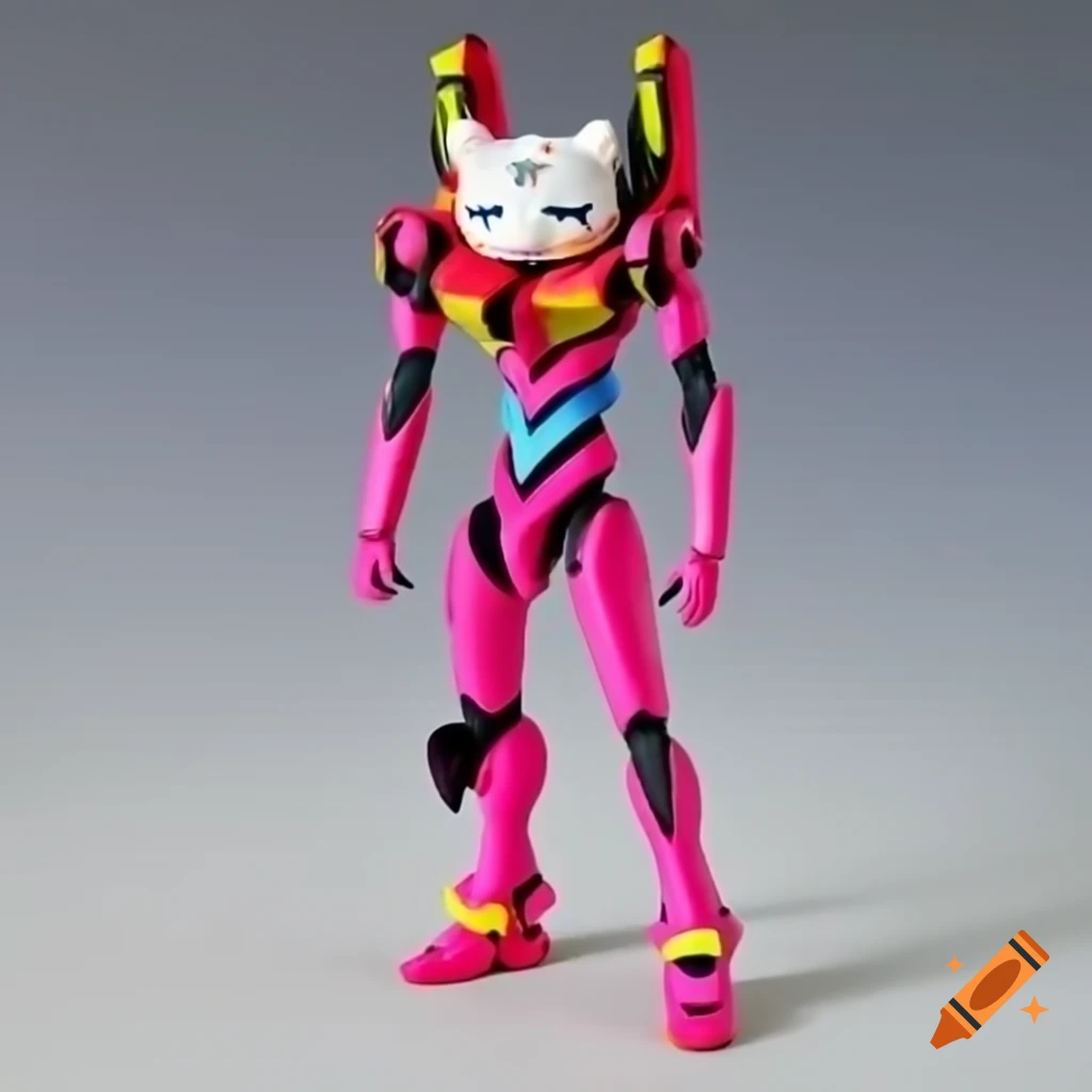 Custom hello kitty evangelion unit in vibrant colors on Craiyon