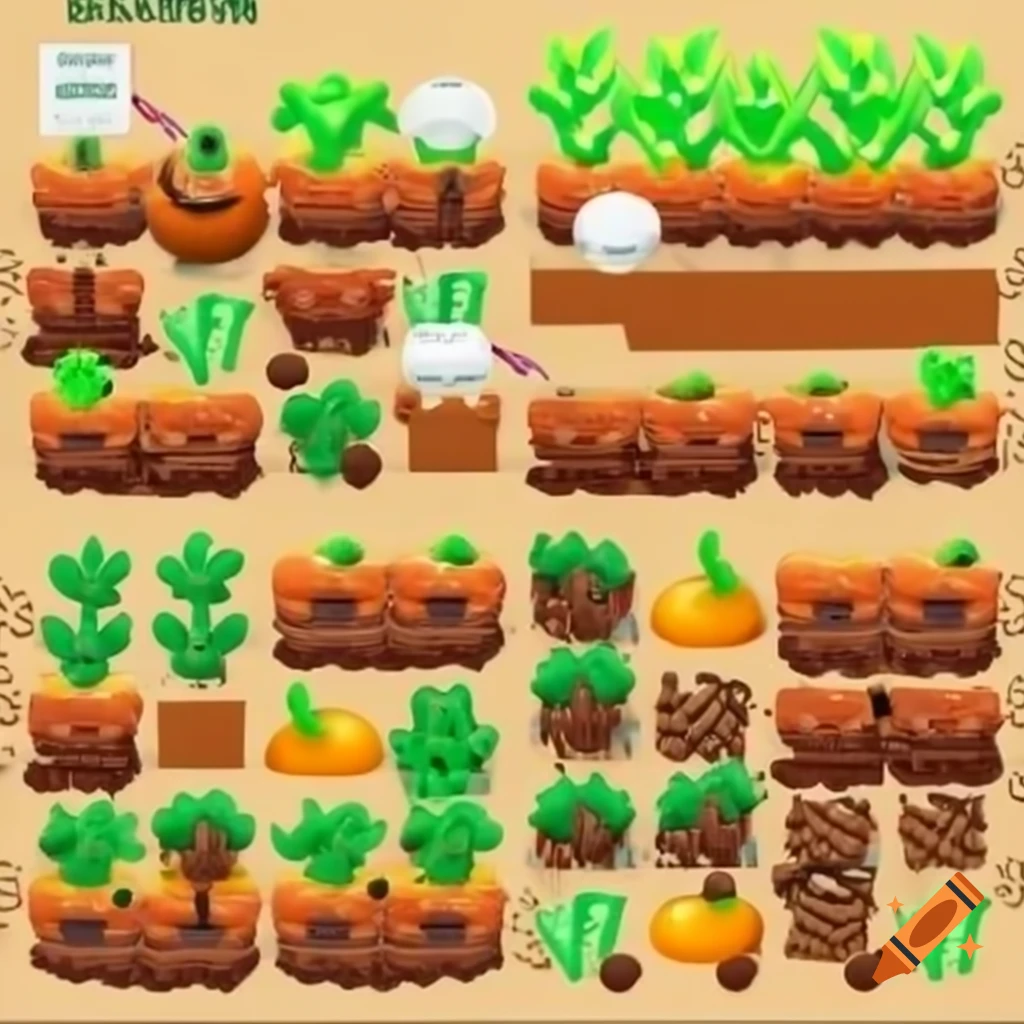 Farm management game mechanics with planting seeds and crop selection ...